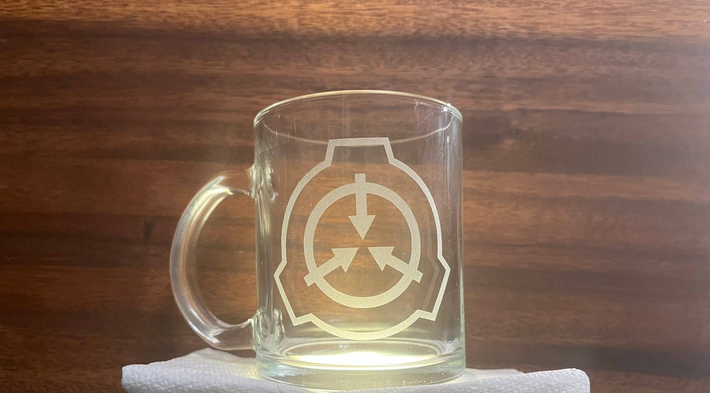 SCP Foundation / UIU / MC&D Logos | Etched Glass Mugs – ArtsVein